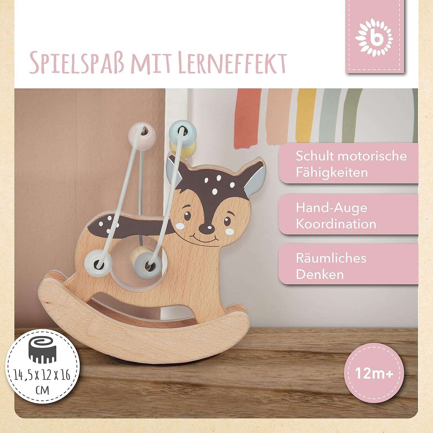 Bieco Motoric Loop Reh with Seesaw | Best Wooden Toy for Babies 1 ...