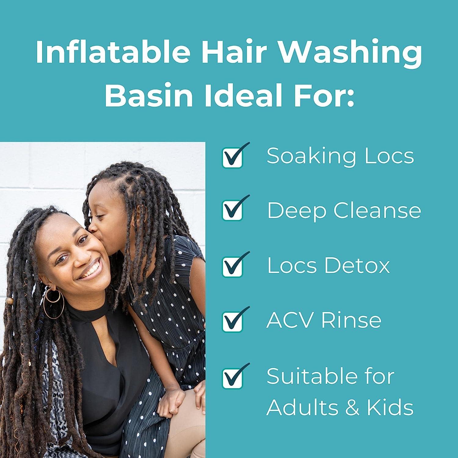 Portable Inflatable Sink for Locs - Hair Washing Basin for Bedridden ...