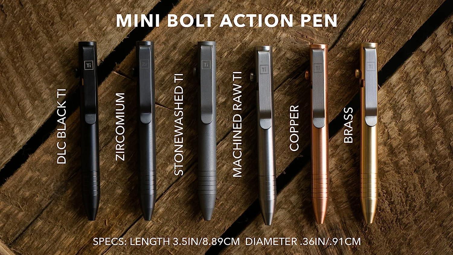 Titanium Raw Mini Bolt Action Pen by BIG IDEA DESIGN | Buy Now with ...
