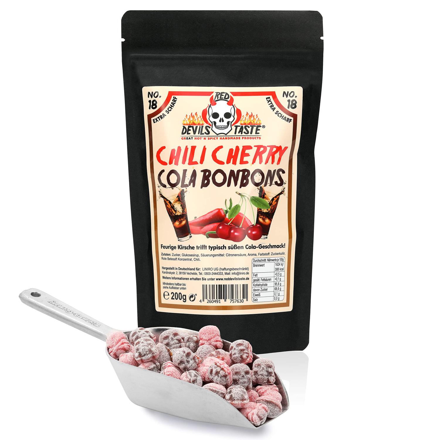 Chili Cherry Cola Bonbons - Mega Hot Candy (200g) | Spicy Cherry & Cola ...