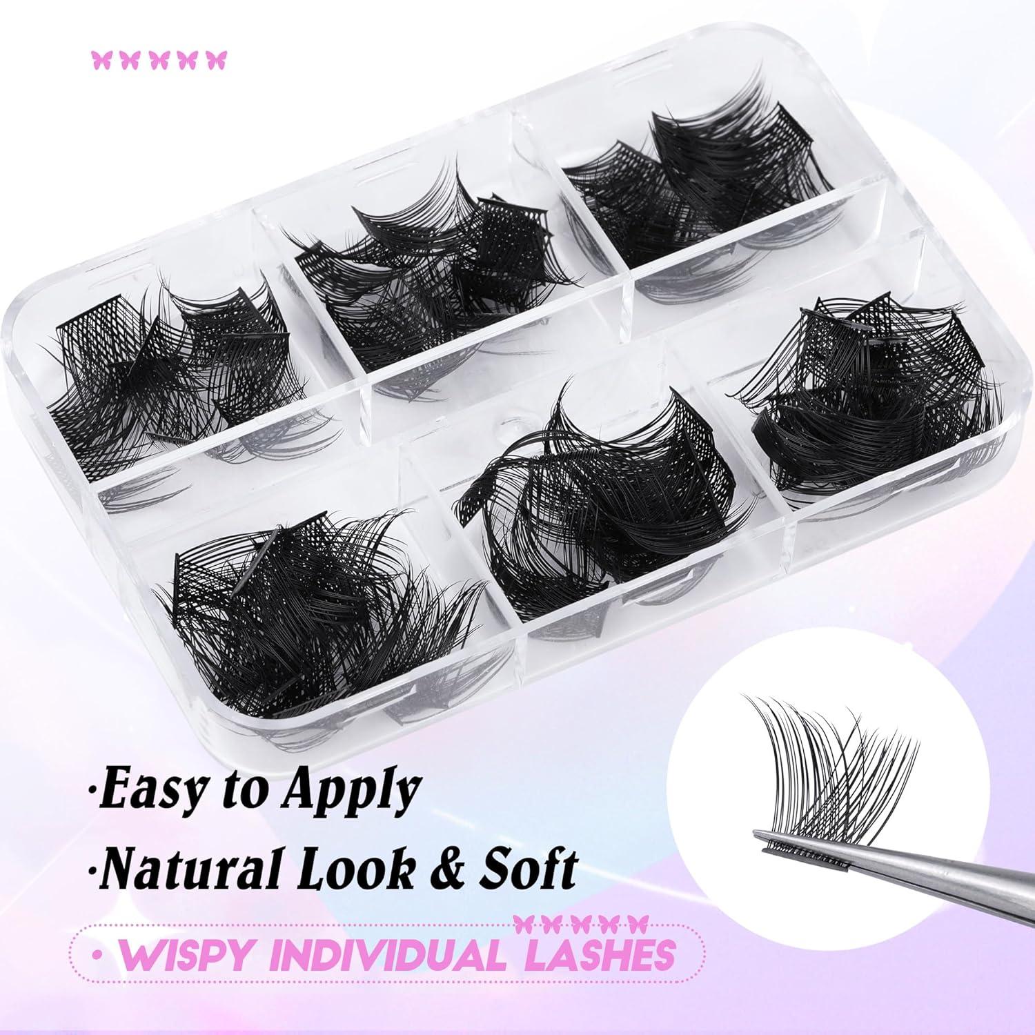 Lash Clusters 72Pcs Eyelash Extension Individual Volume Lashes 10-12-14 ...