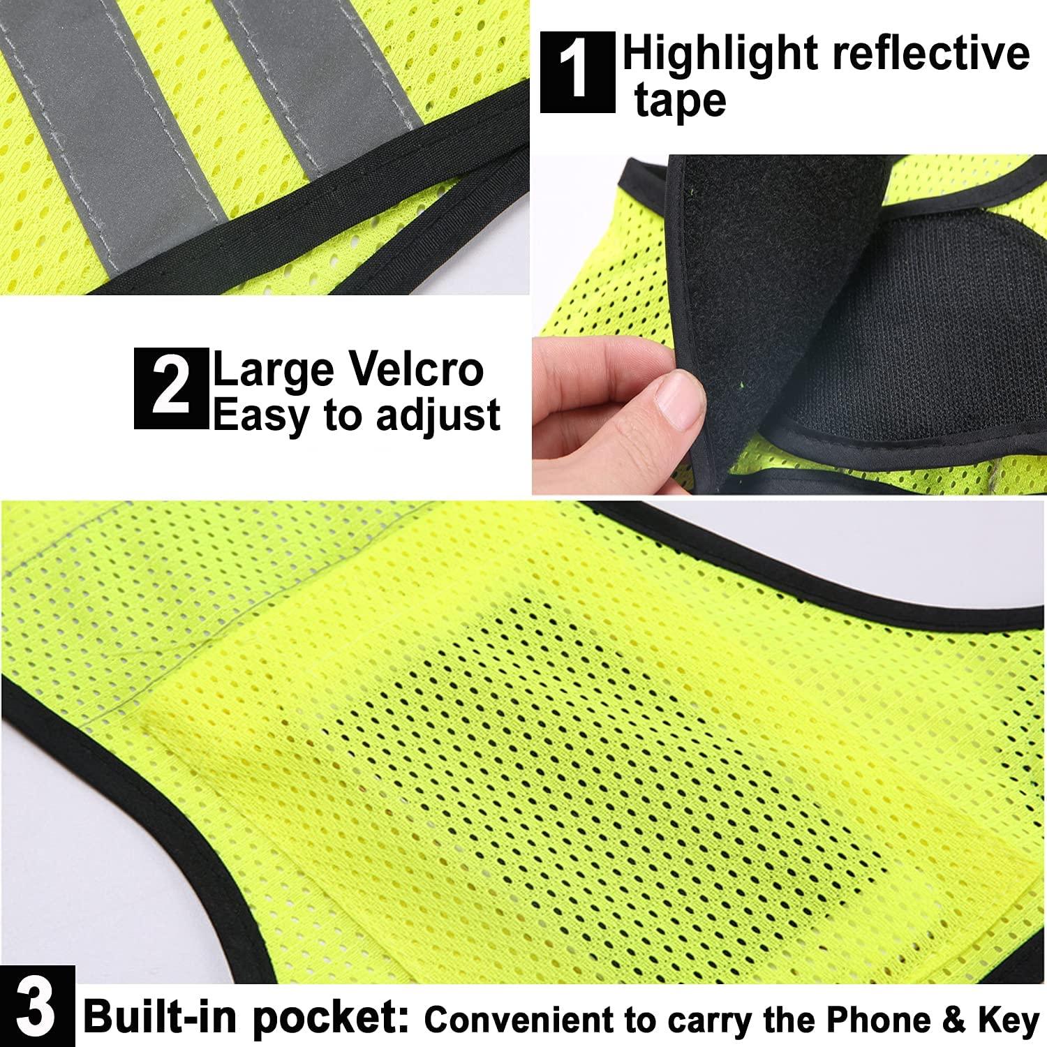 High Visibility Reflective Night Running Vest | Adjustable Strap ...