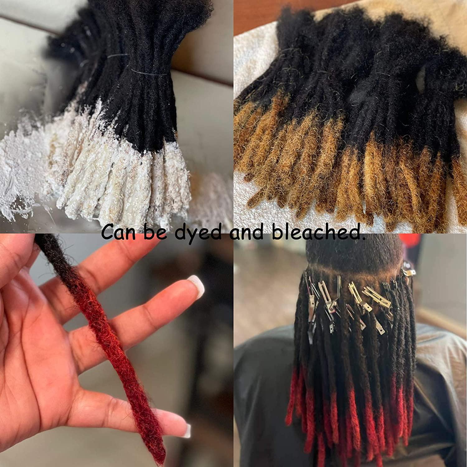 ALIMICE 6 Inch Natural Black Dreadlock Extensions with Needle | 100% ...