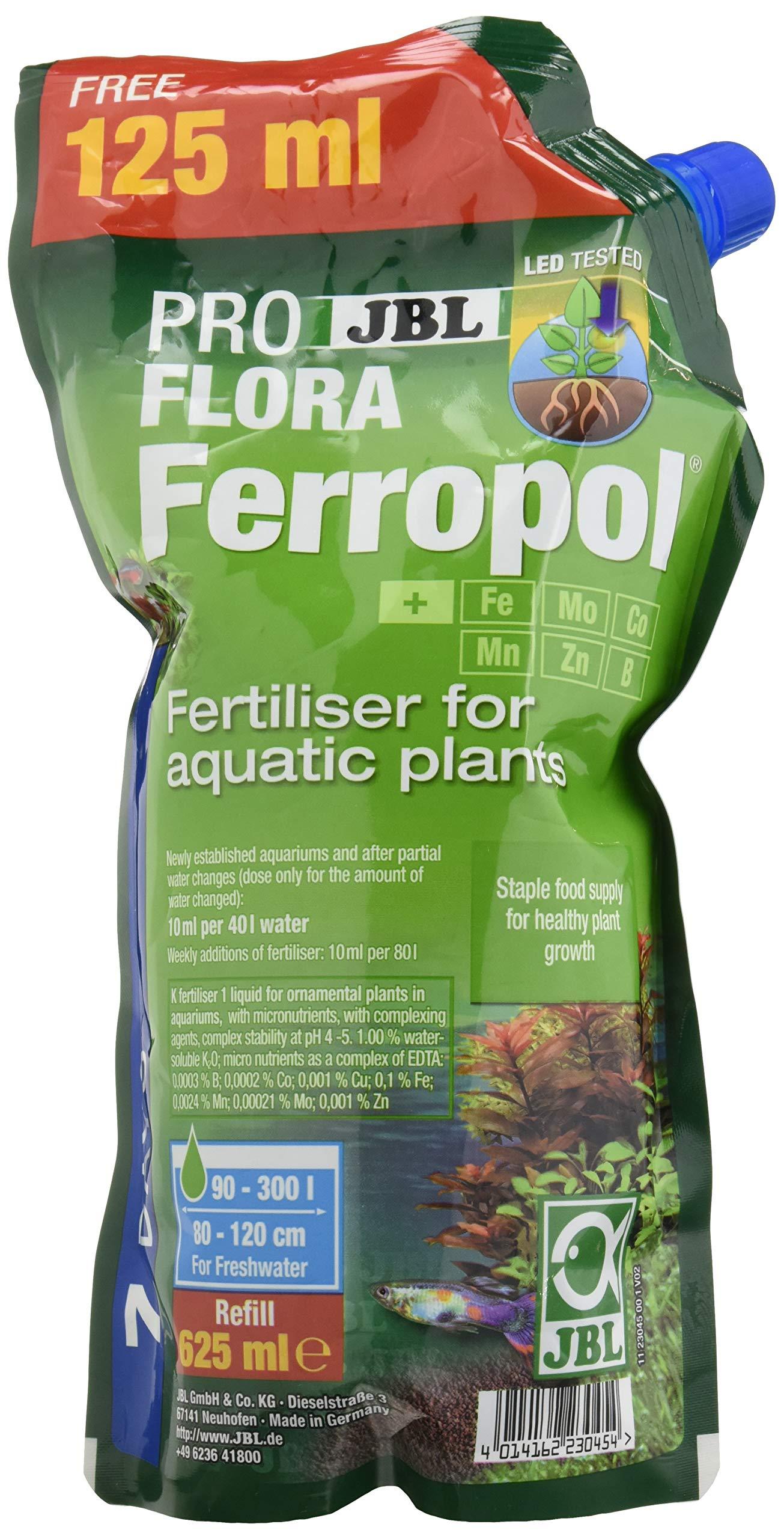 JBL Ferropol 23045 Plant Fertilizer Refill Pack - 625 ml for Freshwater Aquariums (Up to 2 500 L ...