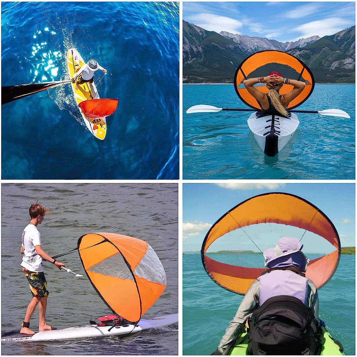 LoneRobe 42 Downwind Wind Sail Kit for Kayak & Paddle Board | Easy ...