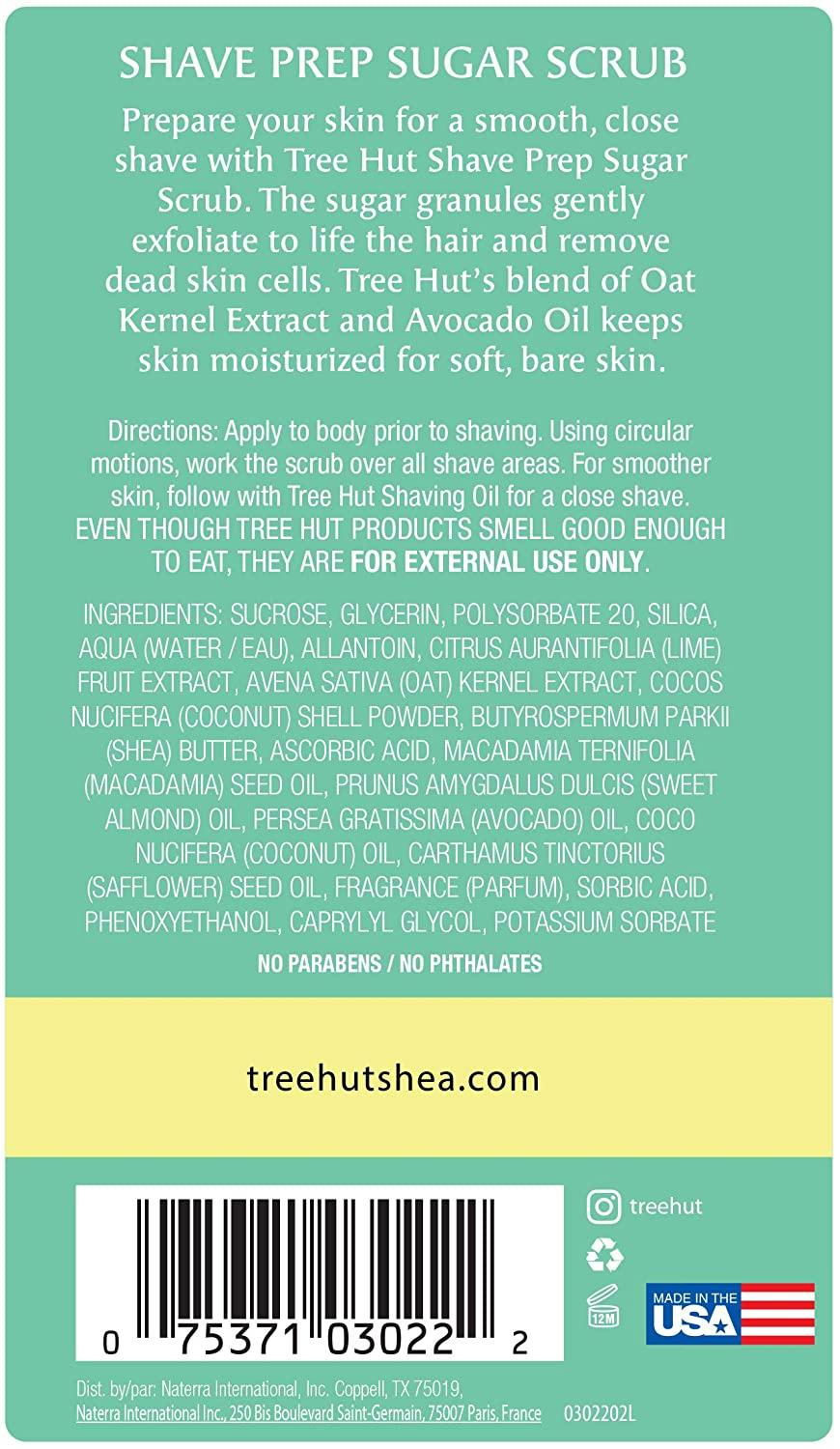 Tree Hut Bare Shave Prep Sugar Scrub 9oz - Essential for Soft, Smooth ...
