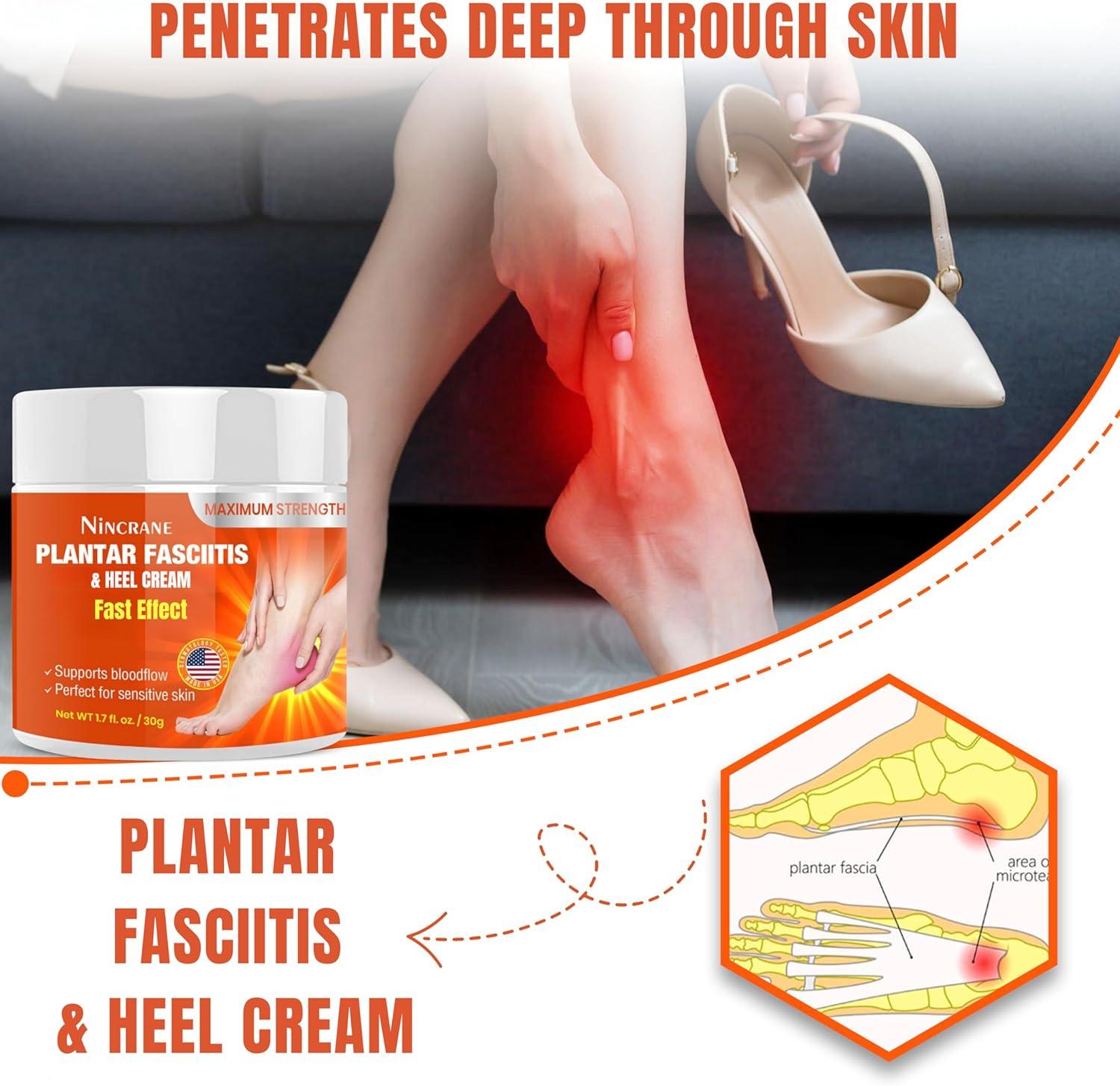 Nincrane Plantar Fasciitis Cream - Maximum Strength Foot & Heel ...