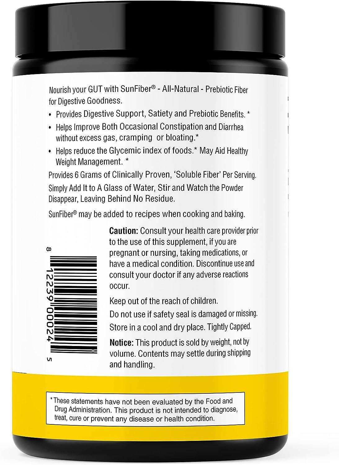 Sandhu's SunFiber Prebiotic Fiber Supplement Powder - Unflavored ...