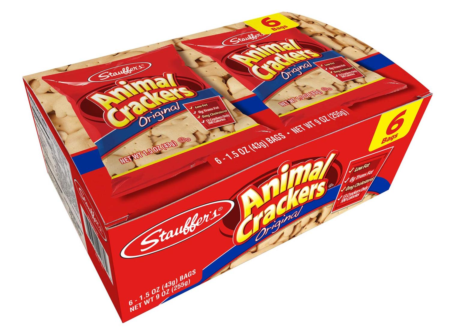 Stauffers Original Animal Crackers - 12 Snack Packs, 1.5 Oz. Each | Buy ...
