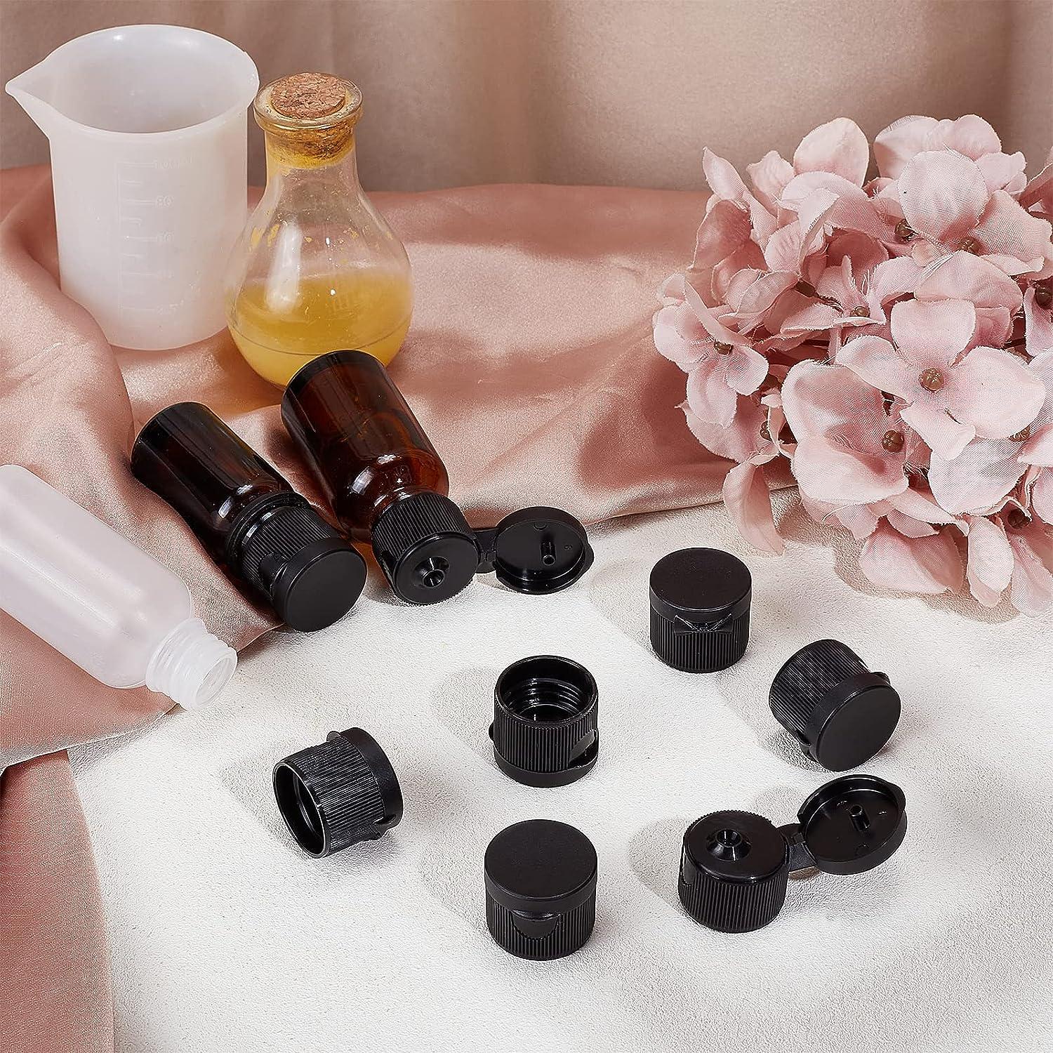 OLYCRAFT 36pcs Black Flip Top Caps with 0.12 inch Orifice Plastic Flip ...