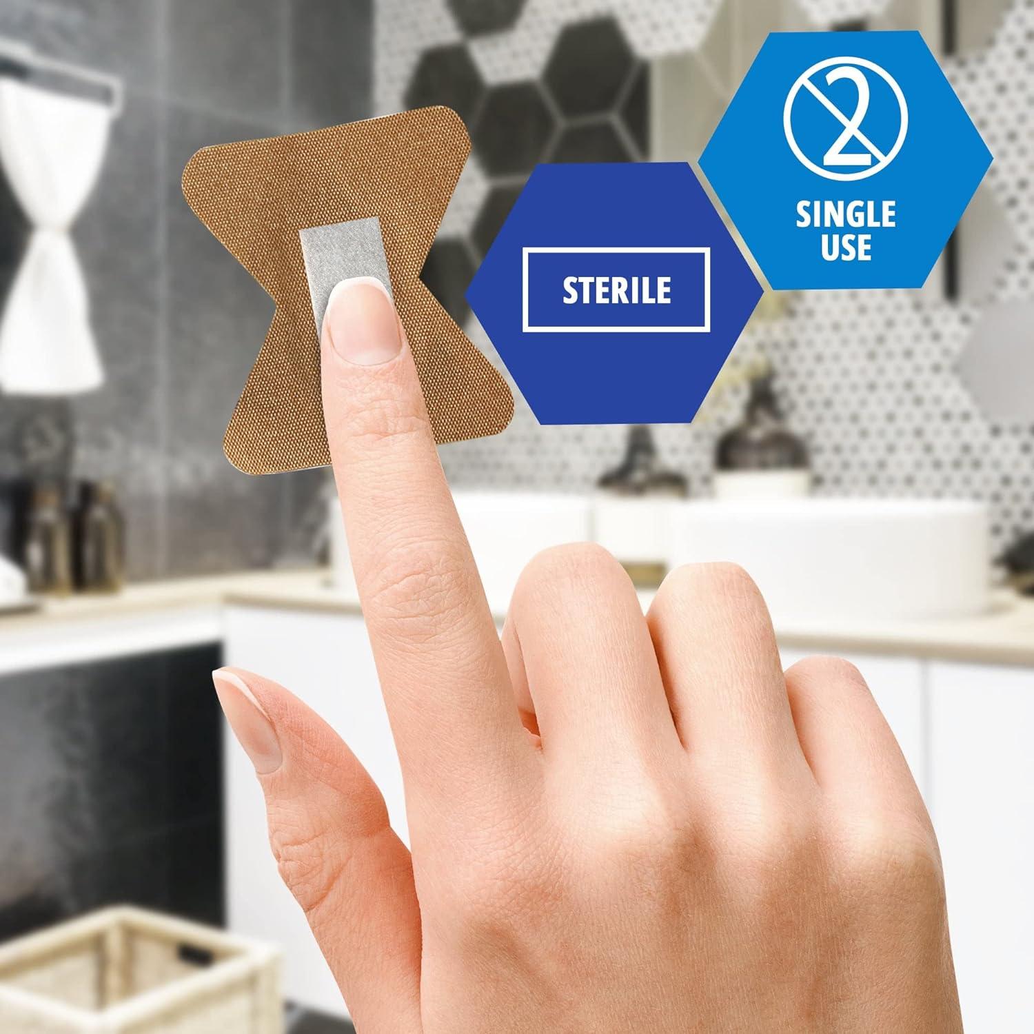 Med Pride Sterile Fabric Fingertip Adhesive Bandages 1.75'' x 3'' 100 ...