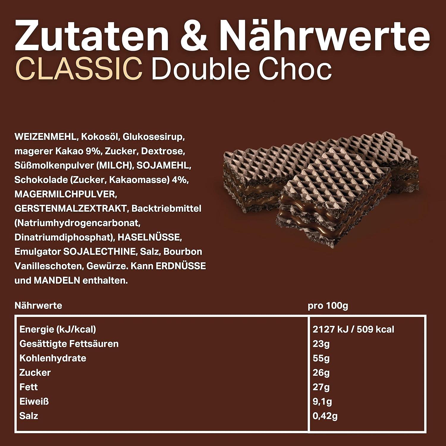 Loacker Classic Double Choc Cocoa Waffles with Chocolate Cream | Large ...