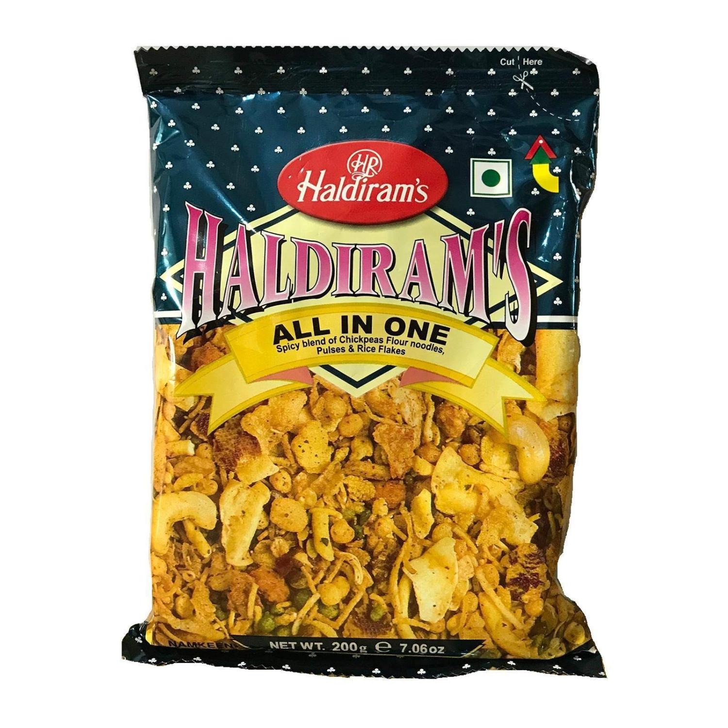 Haldiram All in One Namkeen Snacks - 200g Pack of 3 | Buy Internationally - Delicious Indian ...