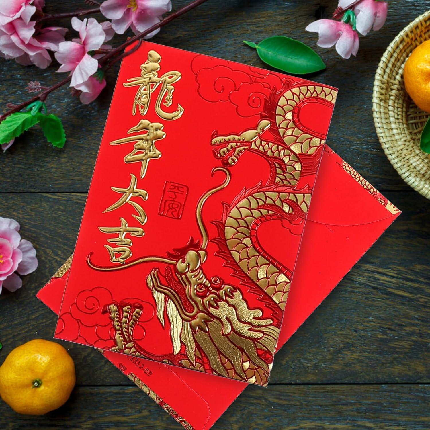 Lurrose Asian Red Envelope 60pcs Chinese Red Envelopes 2024 Chinese New ...