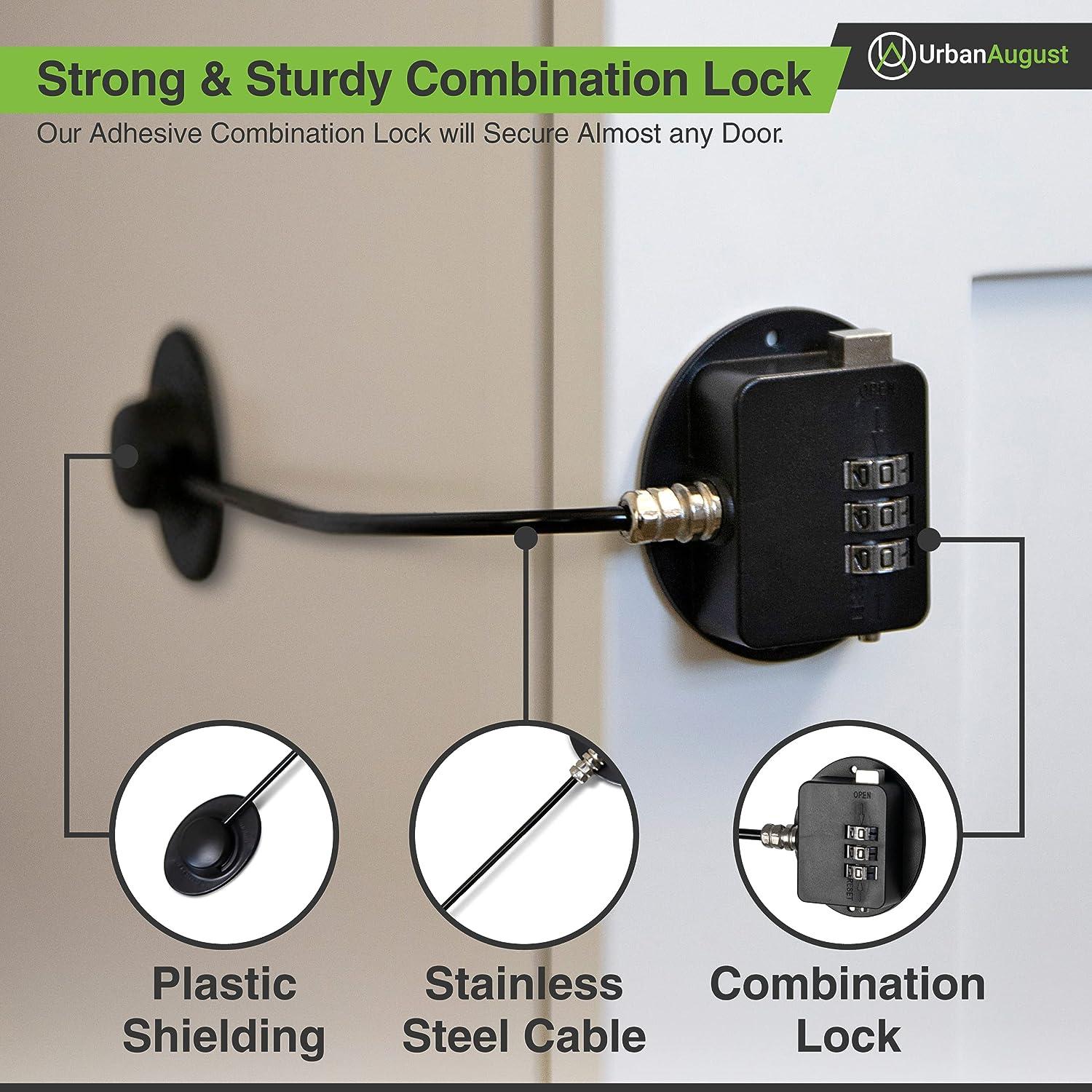 Urban August Adhesive Combination Lock Childproofing & Baby Safety Heat ...