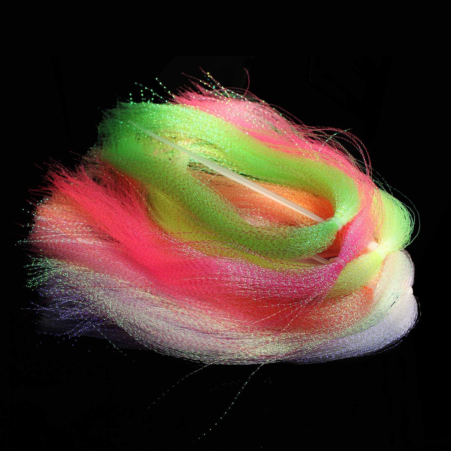 Tigofly 14 Pack UV Crystal Flash Holographic Tinsel Sparkle Streamer ...