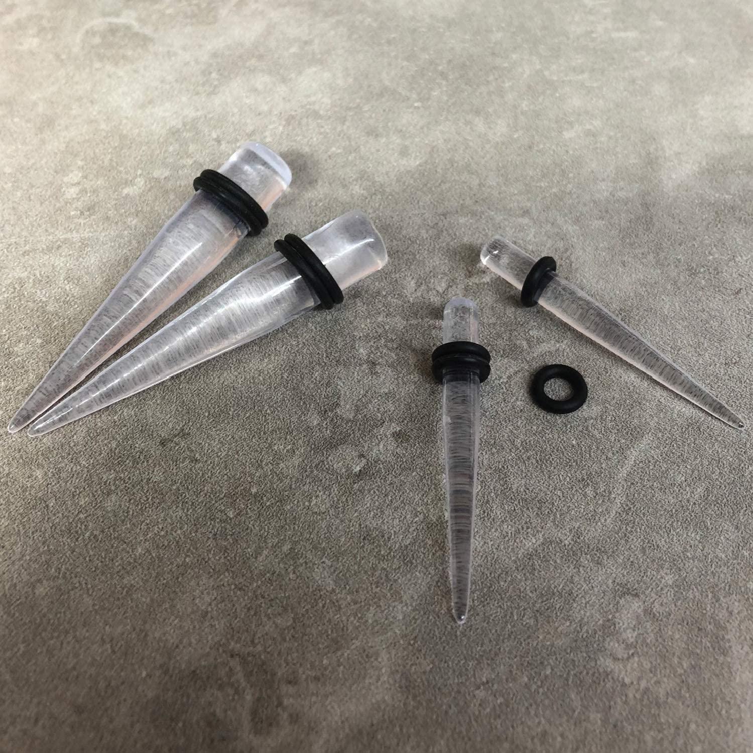 50PC BodyJ4You Ear Stretching Kit - Jojoba Oil, Wax, 14G-12MM Taper ...