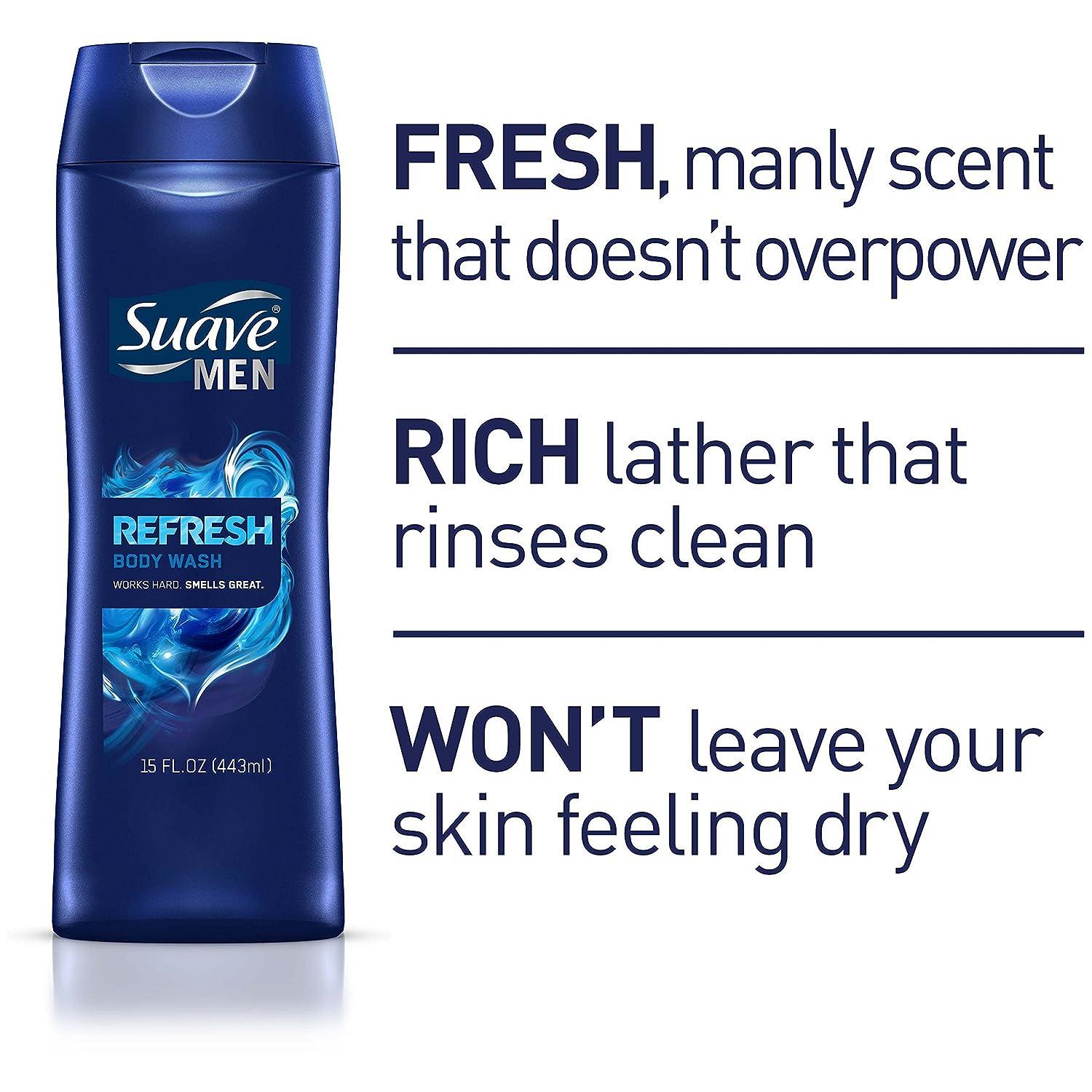 Suave Men Body Wash Refresh - 15 Fl Oz | Buy Now with Express ...