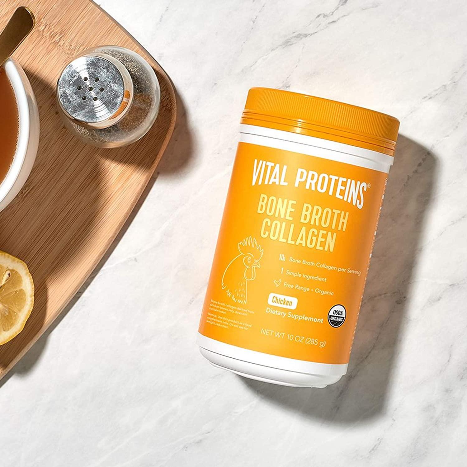 Vital Proteins Organic Chicken Bone Broth Collagen Powder - 10oz with ...