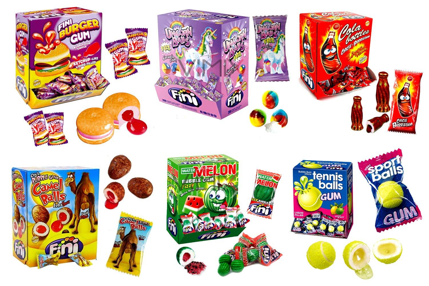 FINI Liquid Filled Bubblegum Retro Sweets & Candy - 50 Pieces Pick Any ...