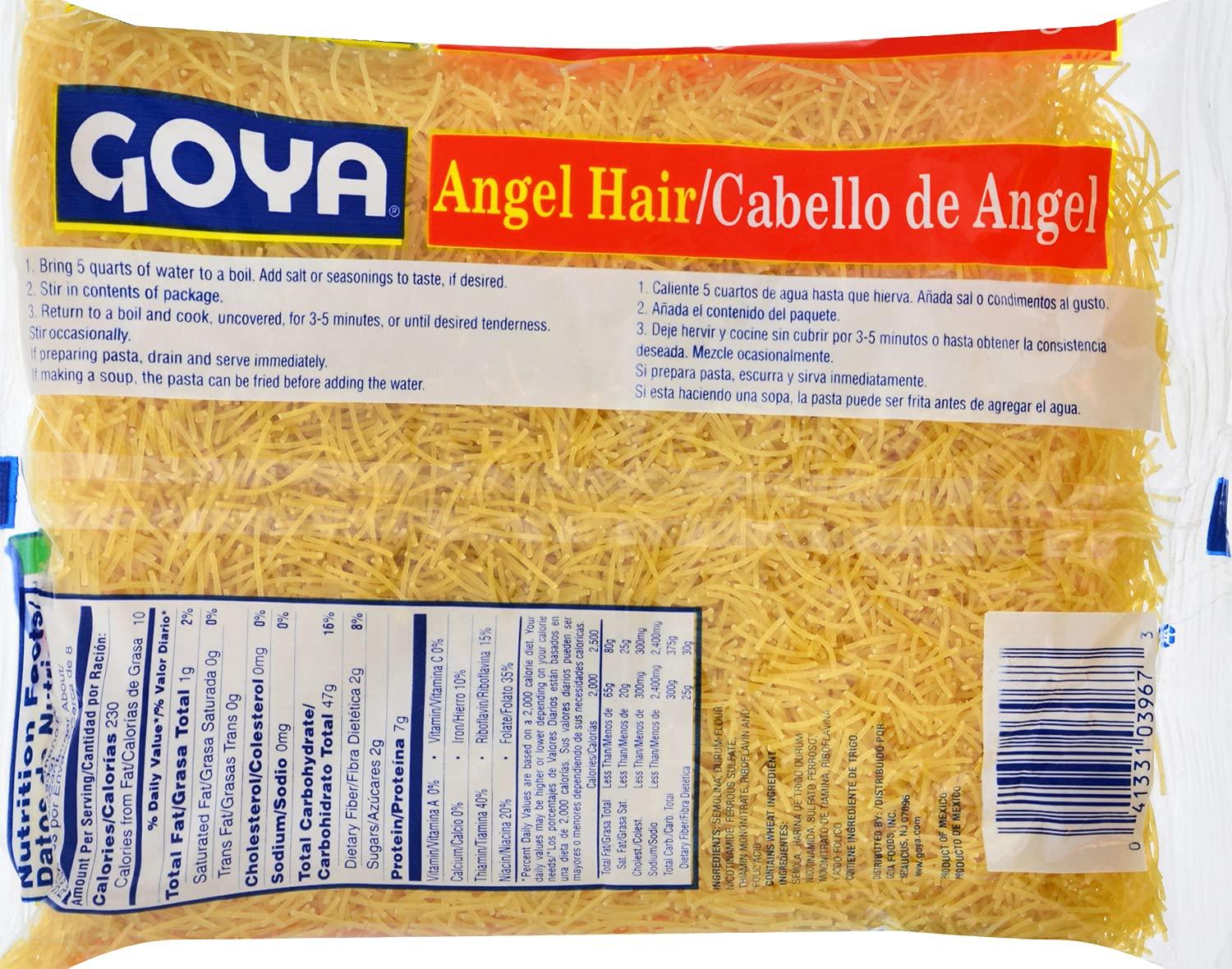 Goya Angel Hair Pasta - 1lb | Authentic Spanish Thin Pasta for ...