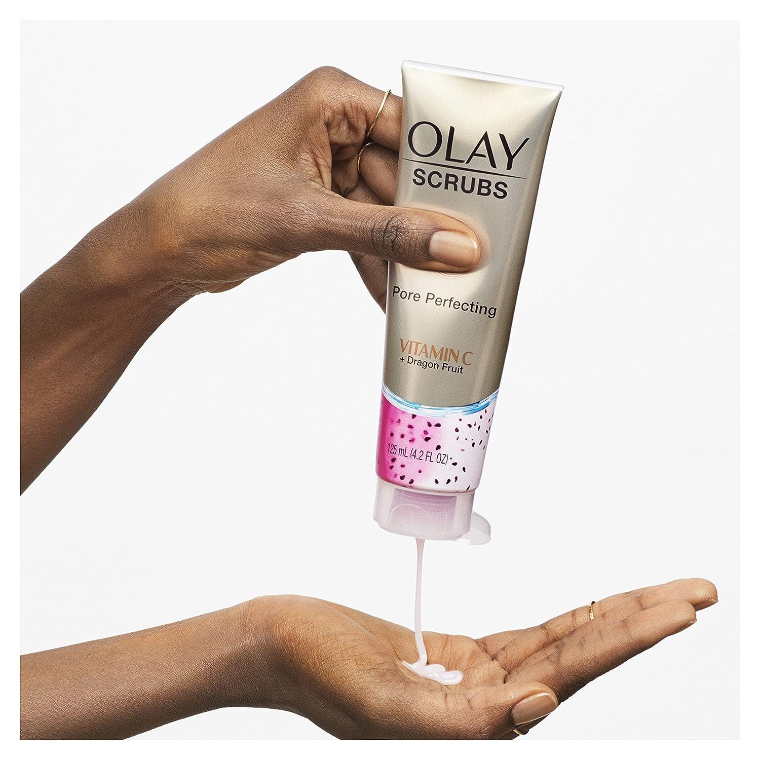 Olay Pore Perfecting Face Scrub with Vitamin C & Dragon Fruit - 4.2 Fl ...