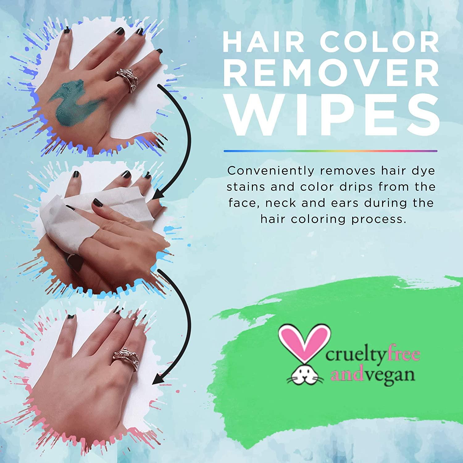 Manic Panic Dye Away Wipes Color Remover - 50 Count | Remove Hair Dye ...