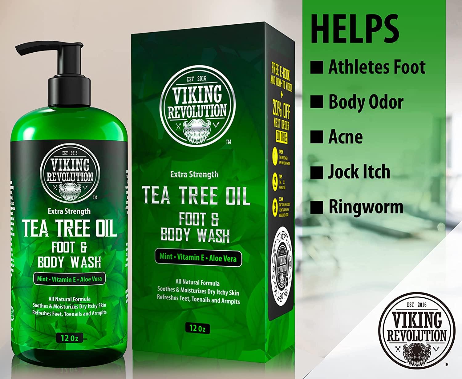 Men's Tea Tree Oil Kit for Athlete's Foot, Jock Itch, Eczema & Body ...