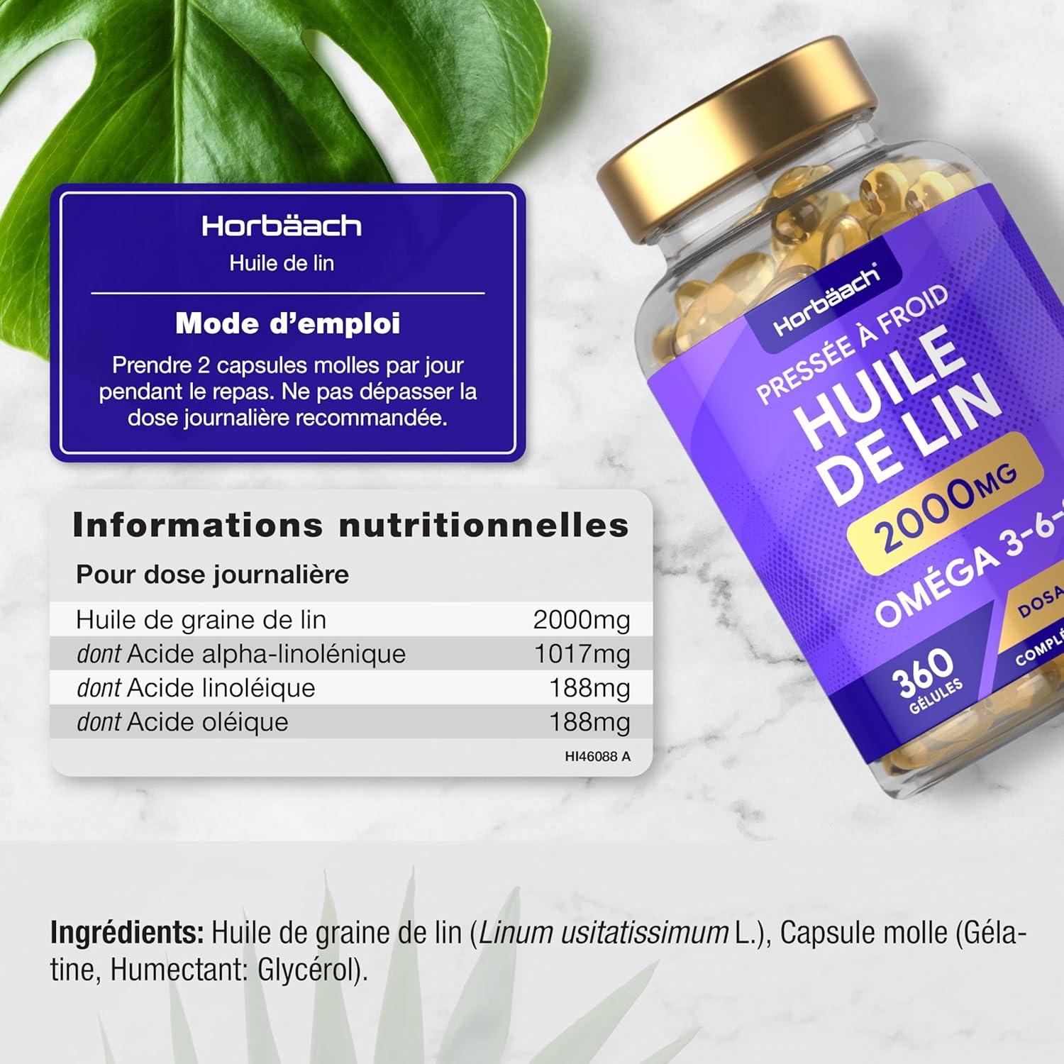 Linseed Oil Food 2000mg | Linseed Oil | 360 Capsules | Omega 3 6 9 with ...