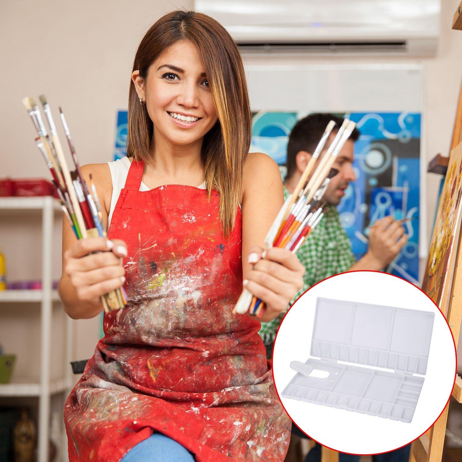 Watercolor Palette Folding Paint Tray with 33 Compartments, Thumbhole ...