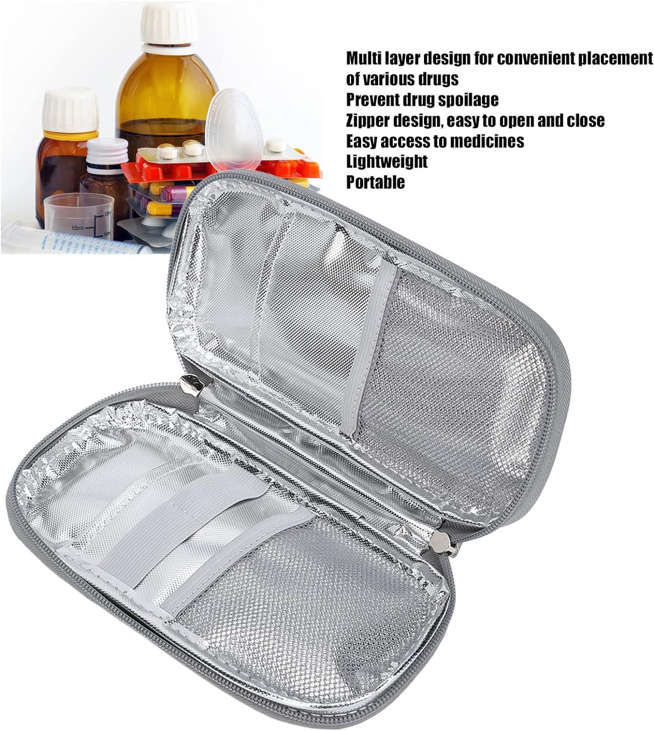 Multilayer Lightweight Portable Insulin Cooling Travel Case- Blue