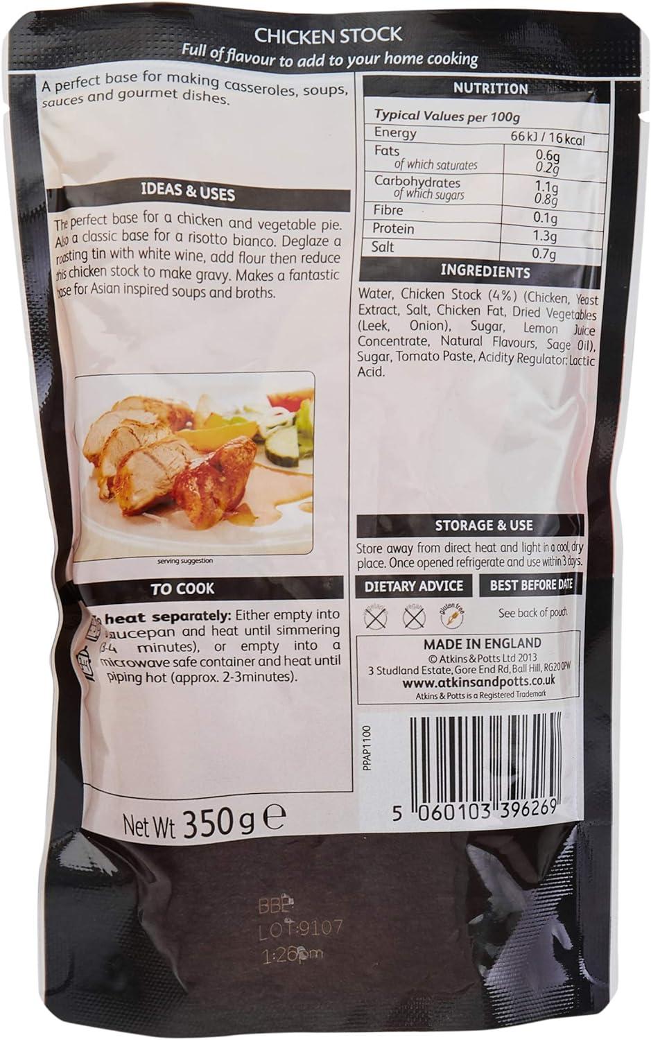 Atkins & Potts Chicken Stock 350g - Premium Quality Savory Flavor | Buy ...