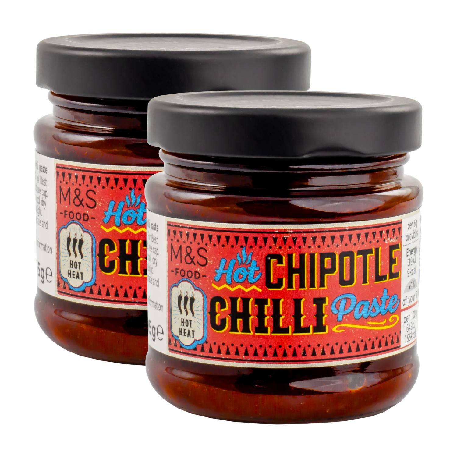 M&S Chipotle Chilli Concentrated Cooking Paste Hot Heat Level 3 - Set ...