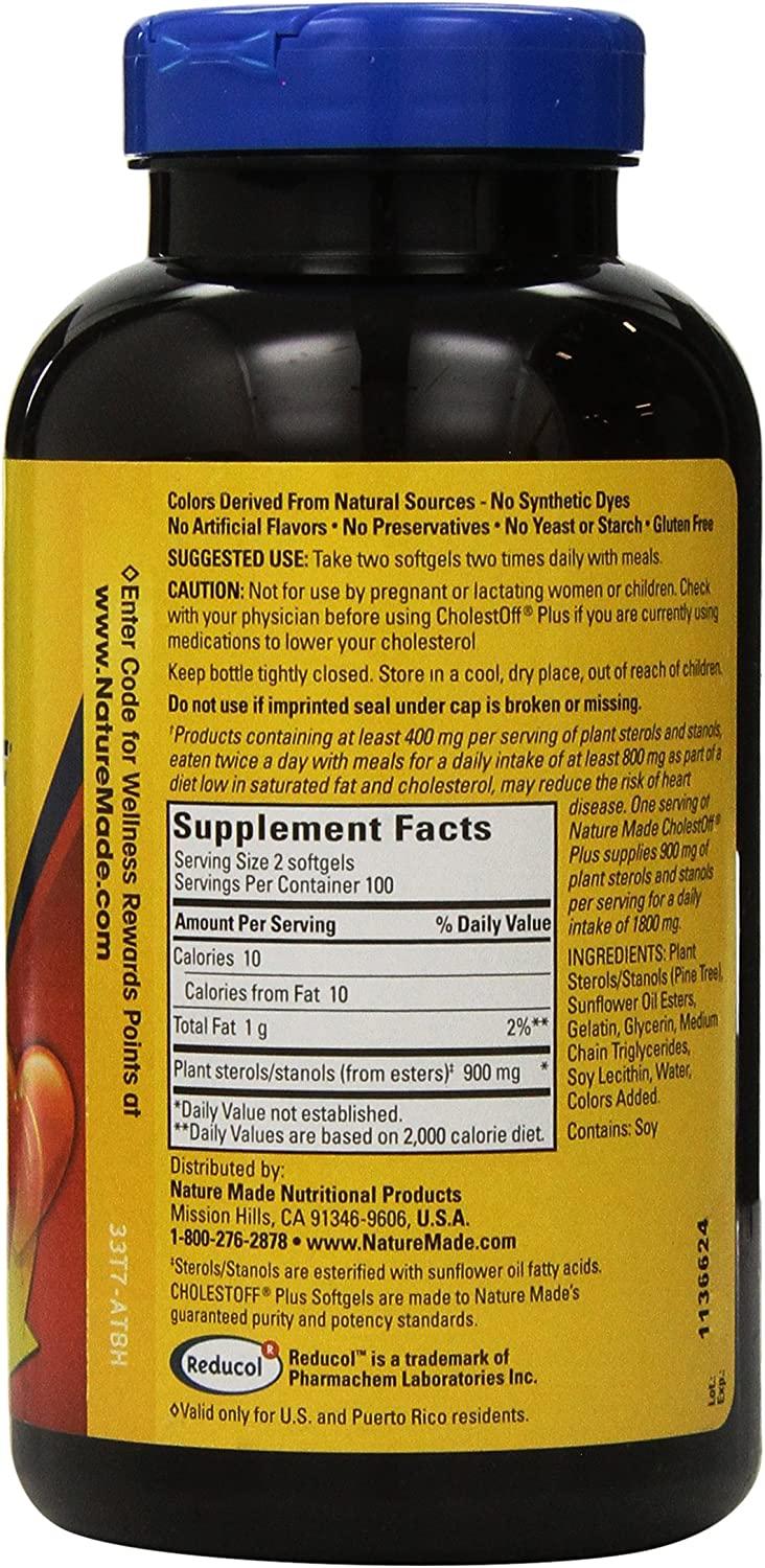 Nature Made Cholest-Off Plus 210 Softgels - Support Heart Health ...