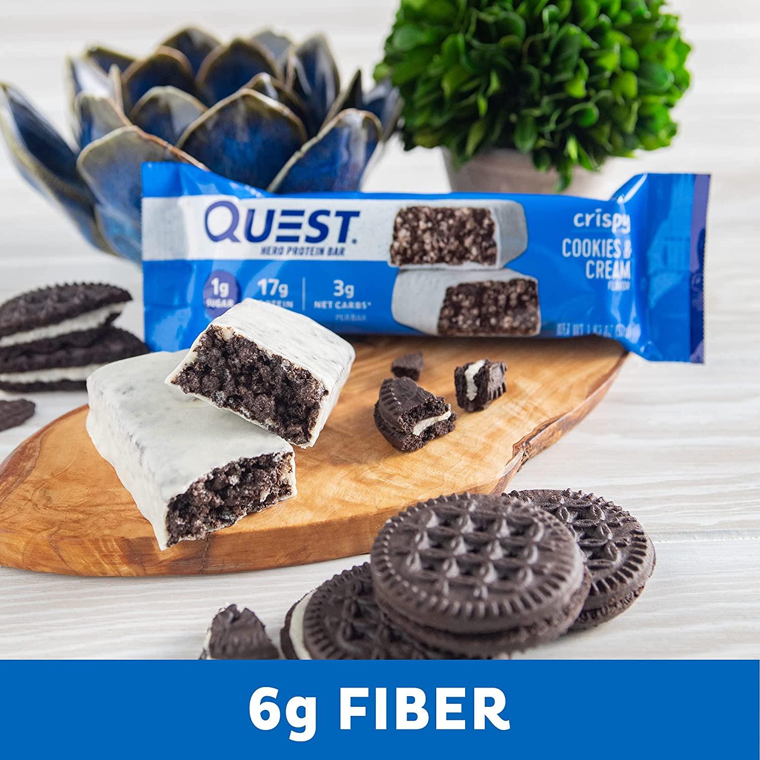 Quest Nutrition Cookies & Cream Hero Bar - 12 Count | Healthy Protein ...