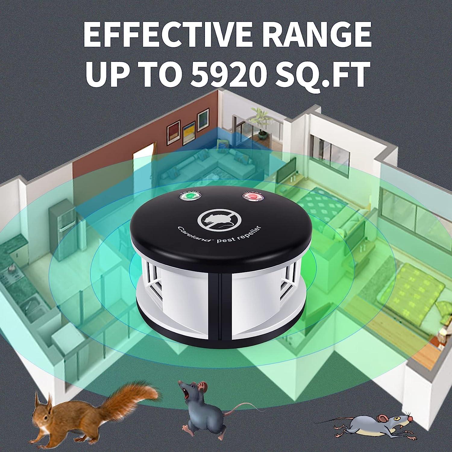 Careland Ultrasonic Repellers 4-in-1 Rodent Repellent | Indoor Pest ...