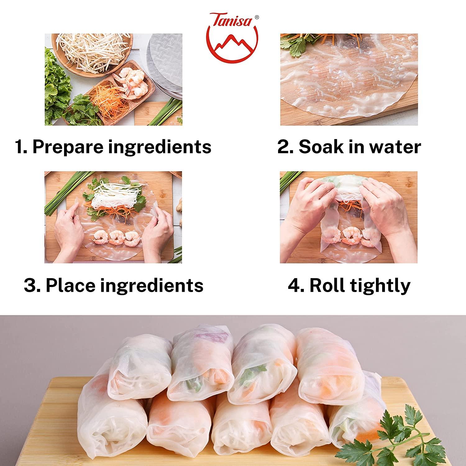 TANISA Rice Paper Wrappers for Spring Rolls - Gluten Free Traditional ...