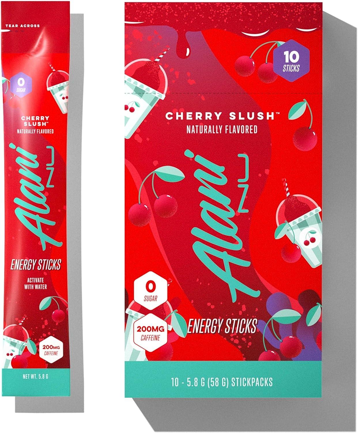 Alani Nu Energy Stick Packets - Cherry Slush Flavor - 200mg Caffeine ...