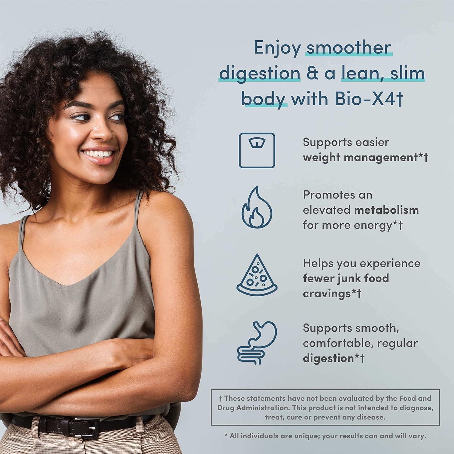 Nucific Bio-X4 Probiotic Supplement - 4-in-1 Weight Management - 90 ...