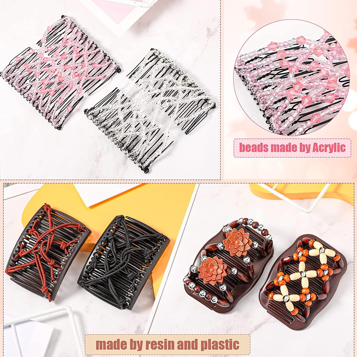 6-Piece Magic Hair Combs Set for Women - Double Comb Clips for Easy ...