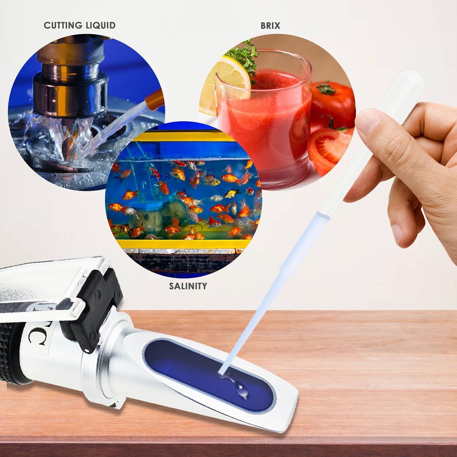 TRI Scale Refractometer ATC for Marine & Hydroponic Use | 0-10% BRIX 0 ...