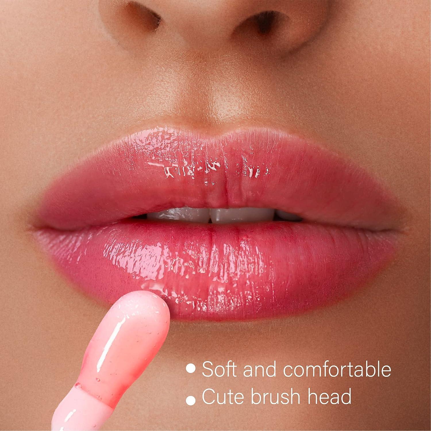 Lip Glow Oil - New Formula Lip Care Gloss for Plumping & Moisturizing ...