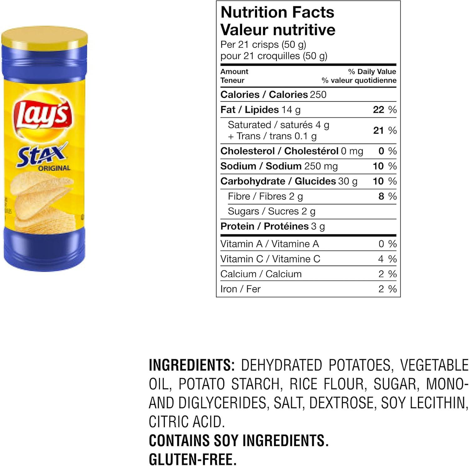 Frito-Lay STAX Variety Pack (10 Count) 1.57 kg STAX Mix 1.57 kg (Pack ...