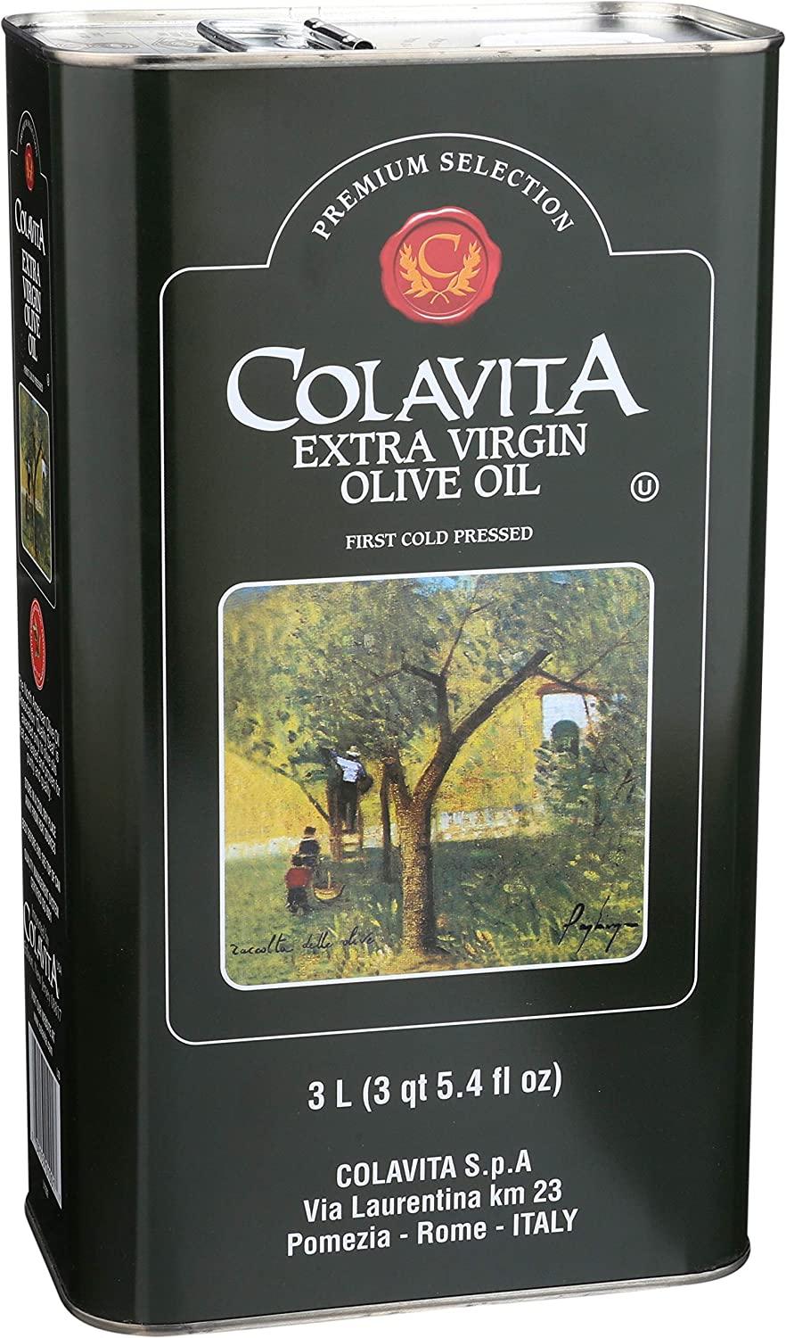 Colavita Extra Virgin Olive Oil 3L Tin - Premium Quality Olive Oil (101 ...