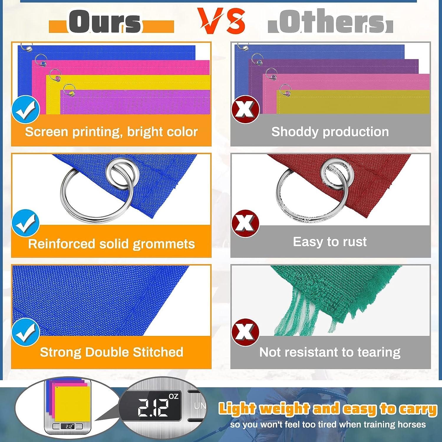 Equestrian Training Flags 4-Piece Set | Nylon Flags for Horse Training ...
