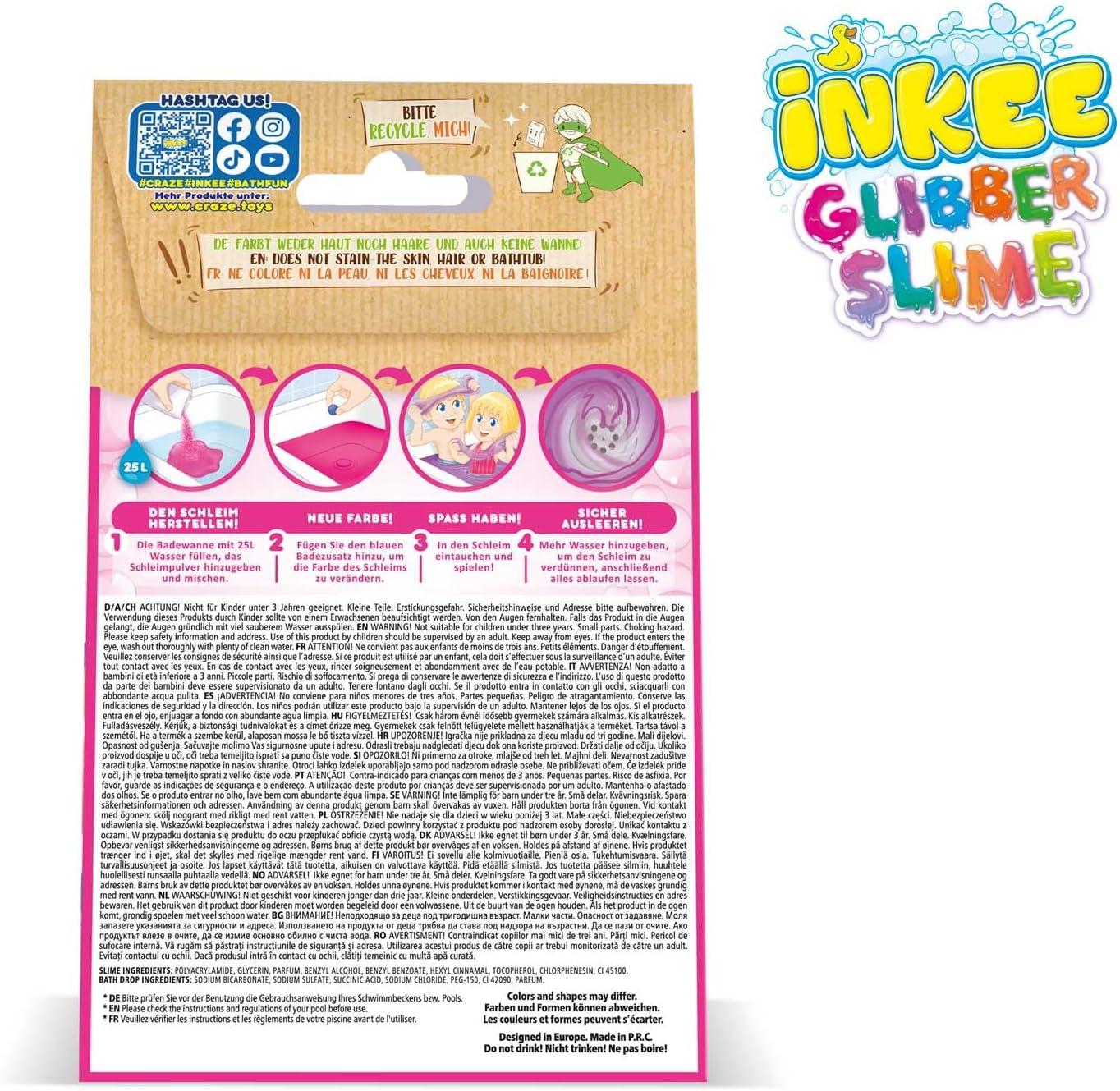Inkee Bath Slime Galupy Mermaid 10 Pack | Neon Pink Cotton Candy ...
