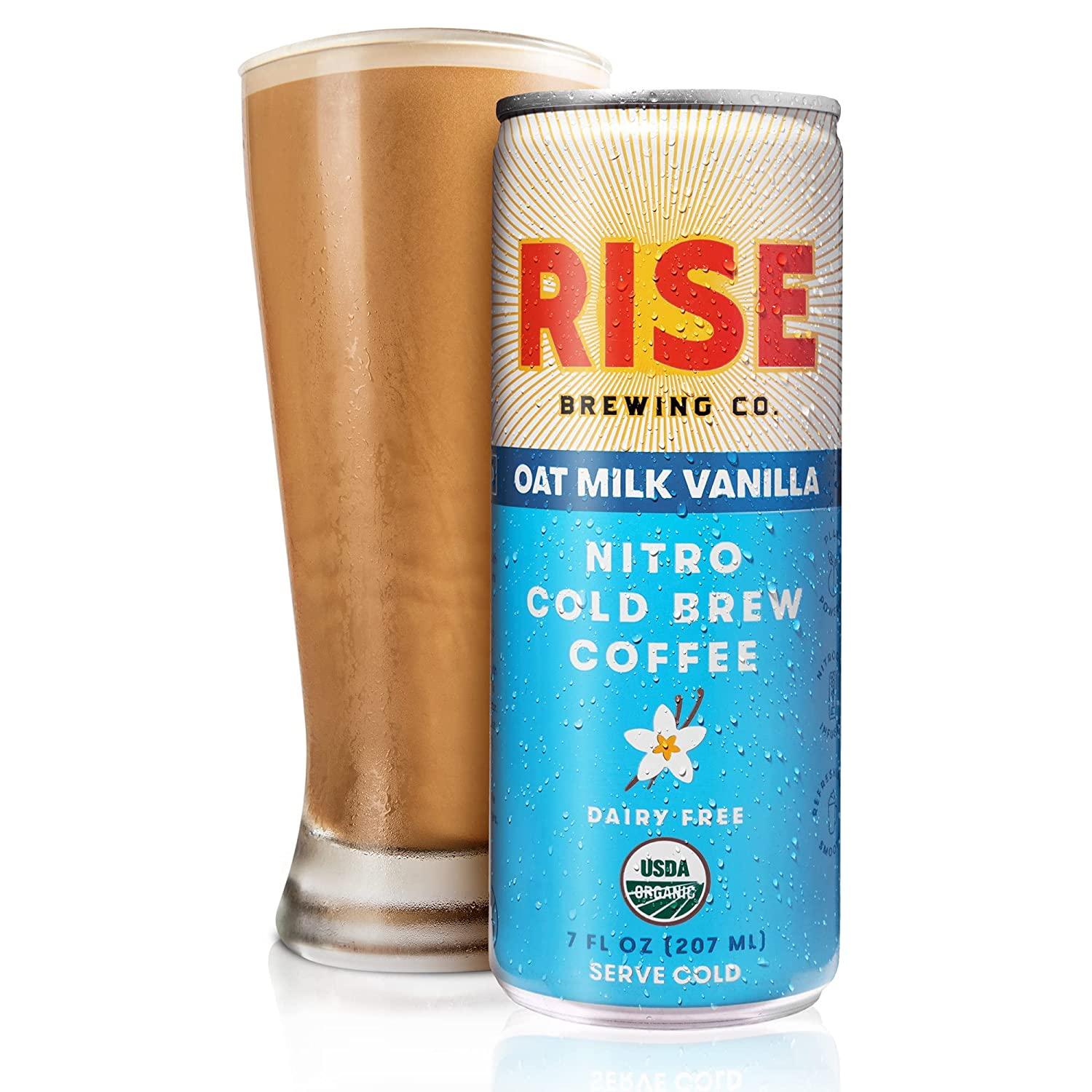 RISE Brewing Co. Vanilla Oat Milk Nitro Cold Brew Coffee 7 fl. Oz. Cans ...