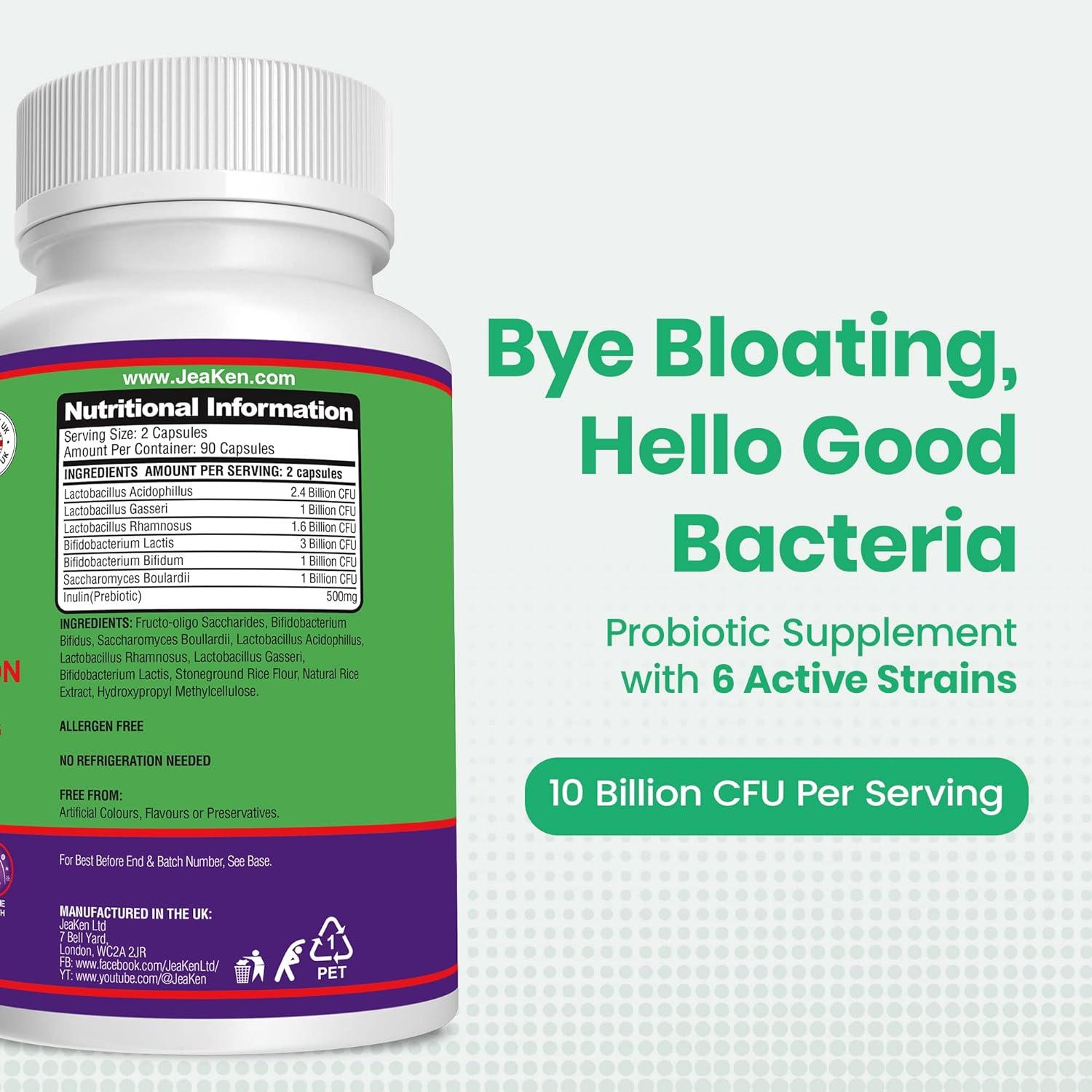 JeaKen Probiotics for Women and Men - Prebiotics-Enriched Gut Health ...