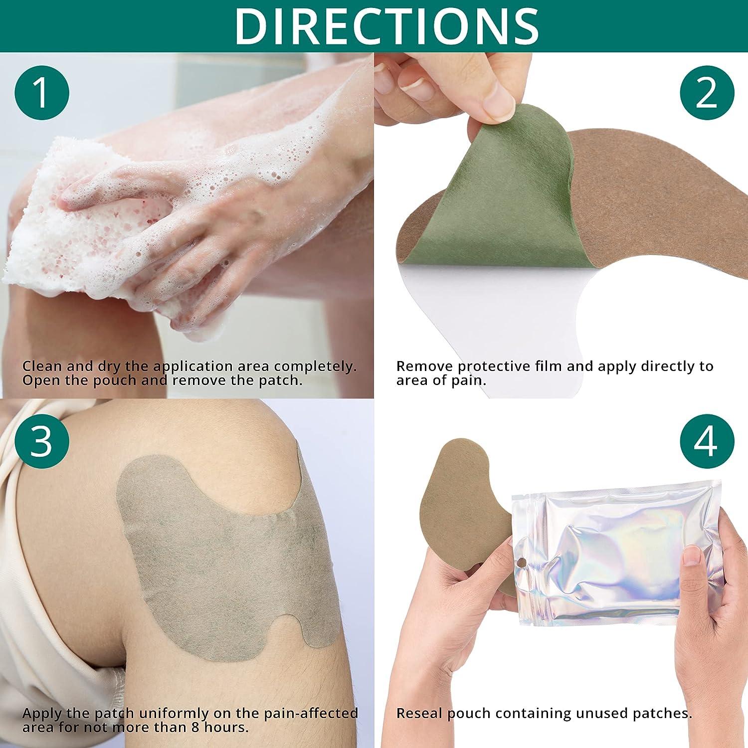 AOSORW Pain Relief Patches 24 Count - Natural Herbal Heat Patches for ...