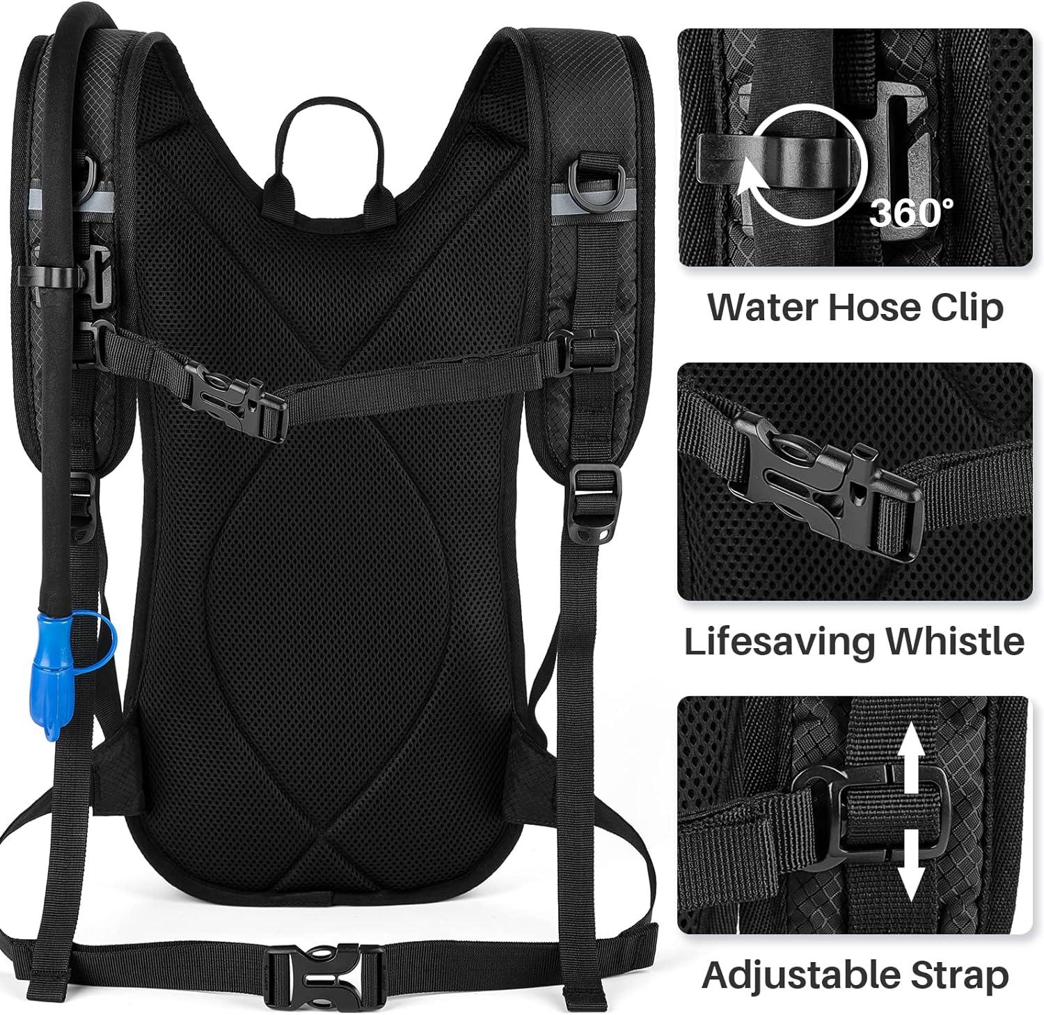 SHARKMOUTH 2L Hiking Hydration Backpack | Lightweight Insulated Pack ...